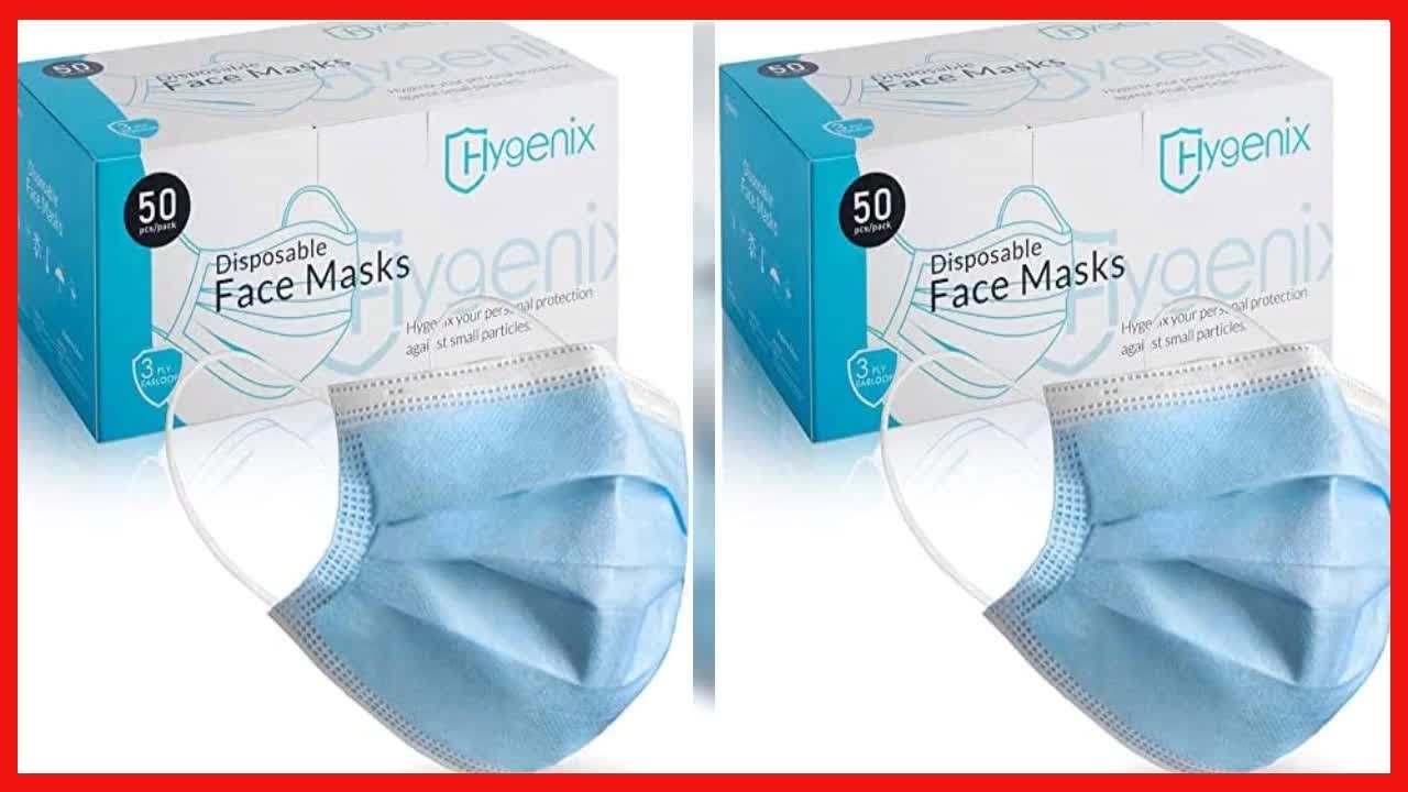 Hygenix Mascarillas desechables de 3 capas PFE 99% de calidad de filtro ...