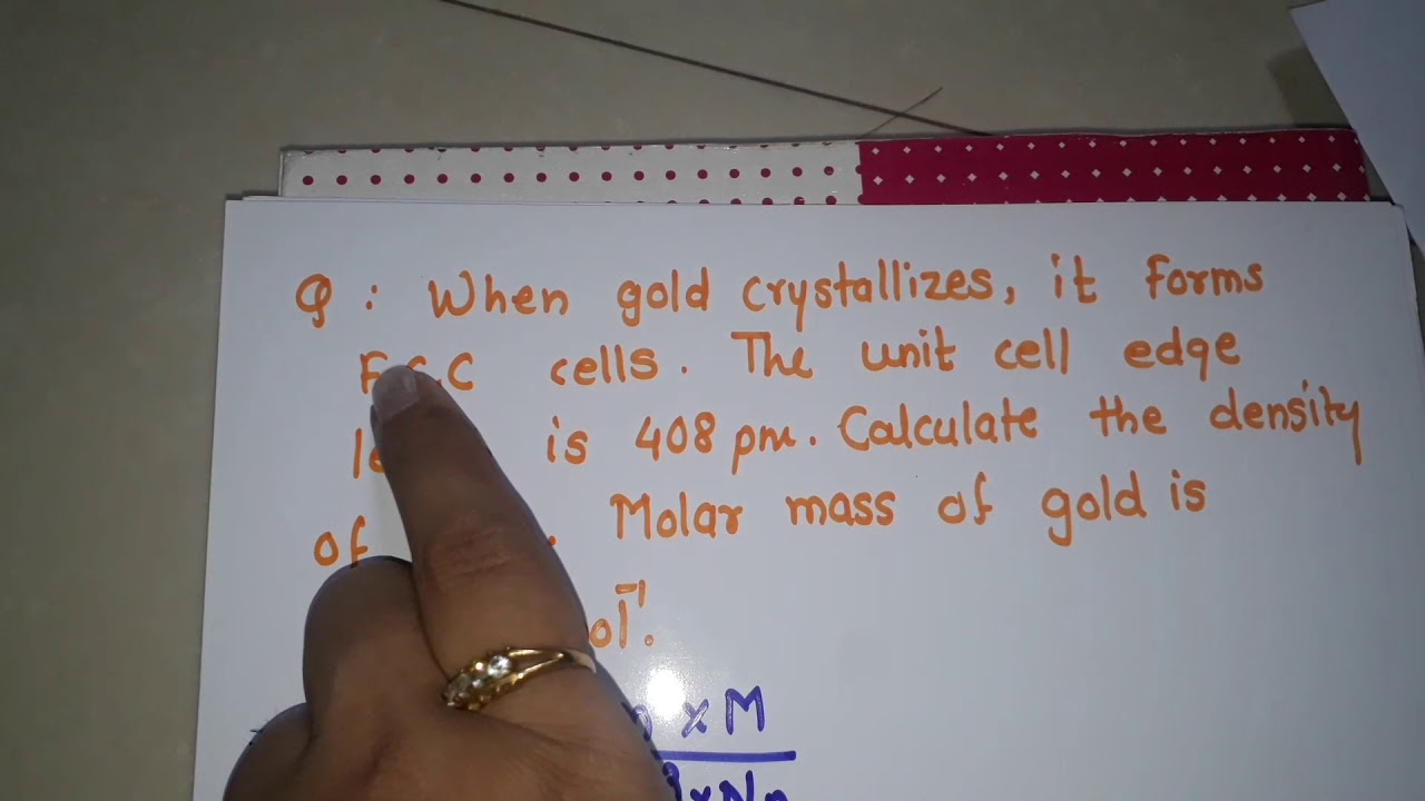 solid state lect-11....density of unit cell. - YouTube