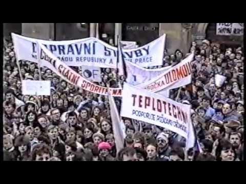 The Czechoslovak Velvet Revolution in Olomouc in 1989/1990 - YouTube