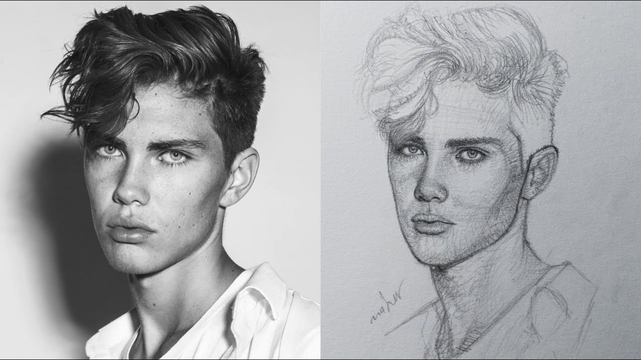 Learn to draw the head and face using the Loomis method step by step ...