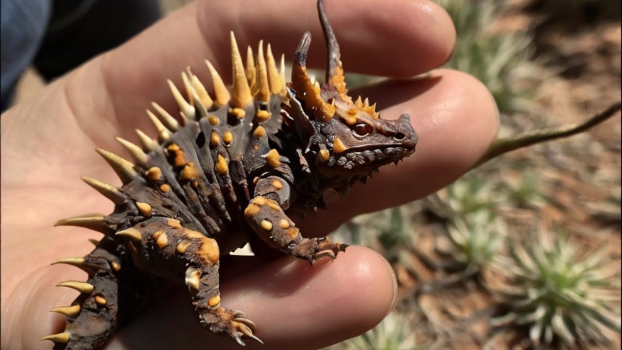 SPIKED by Sharpest Lizard on Earth! Thorny Devil - YouTube