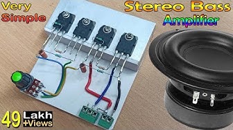 DIY simple Ultra Bass Stereo Powerful Amplifier using B688 & D718, No IC, Homemade Amplifier 12V ...