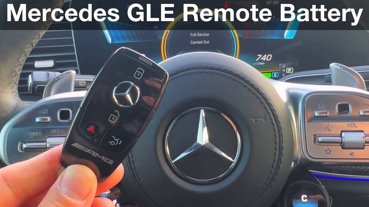 How to change Mercedes GLE Remote battery 350 53 63 AMG 2021 - YouTube