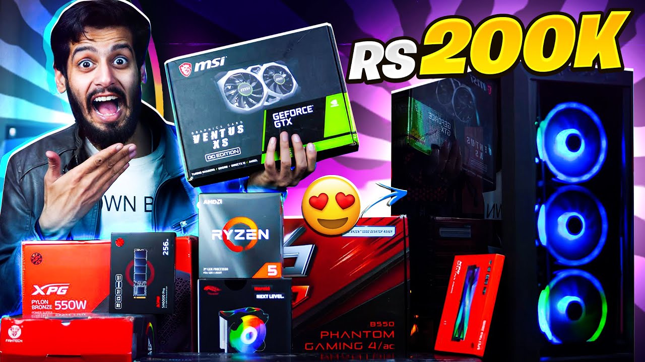 Rs 2 Lakh Full Gaming PC Setup | Ryzen 3600 & 1650 Super in Pakistan ...