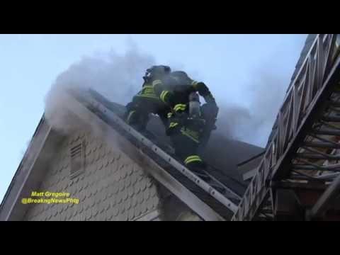 Great aggressive work by firefighters in Woonsocket, RI - YouTube