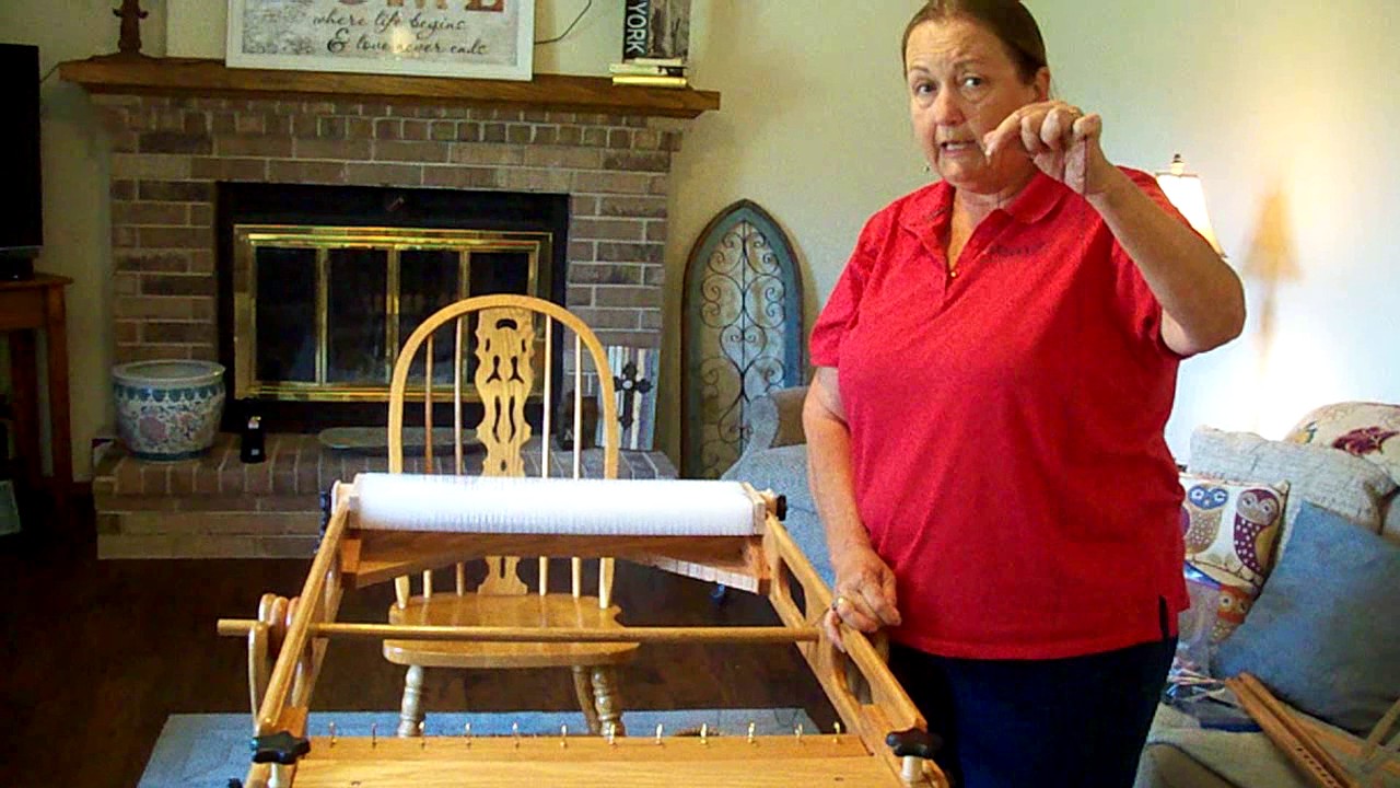 Weavers Rapid Warp Loom - Warping the Loom - YouTube