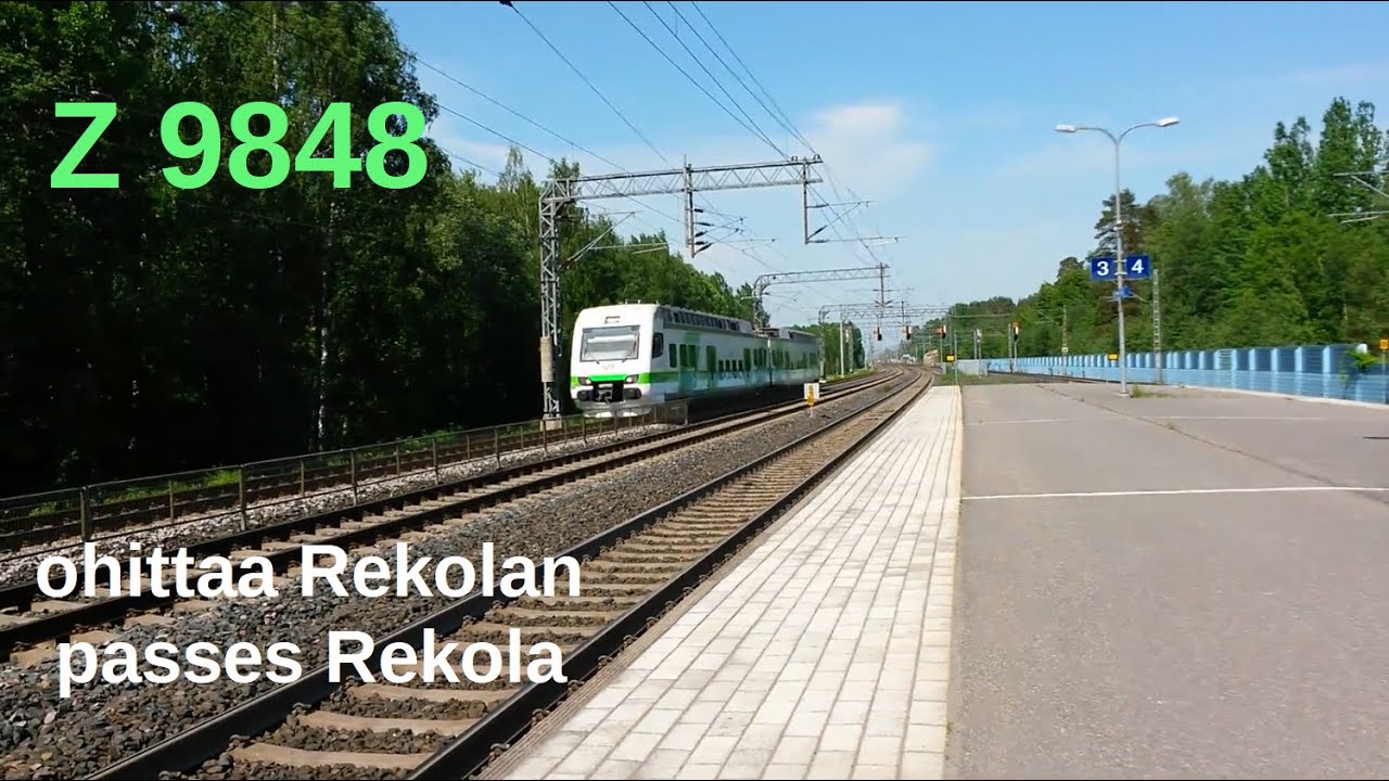 Z-juna 9848 ohittaa Rekolan | Z train 9848 passes Rekola - YouTube