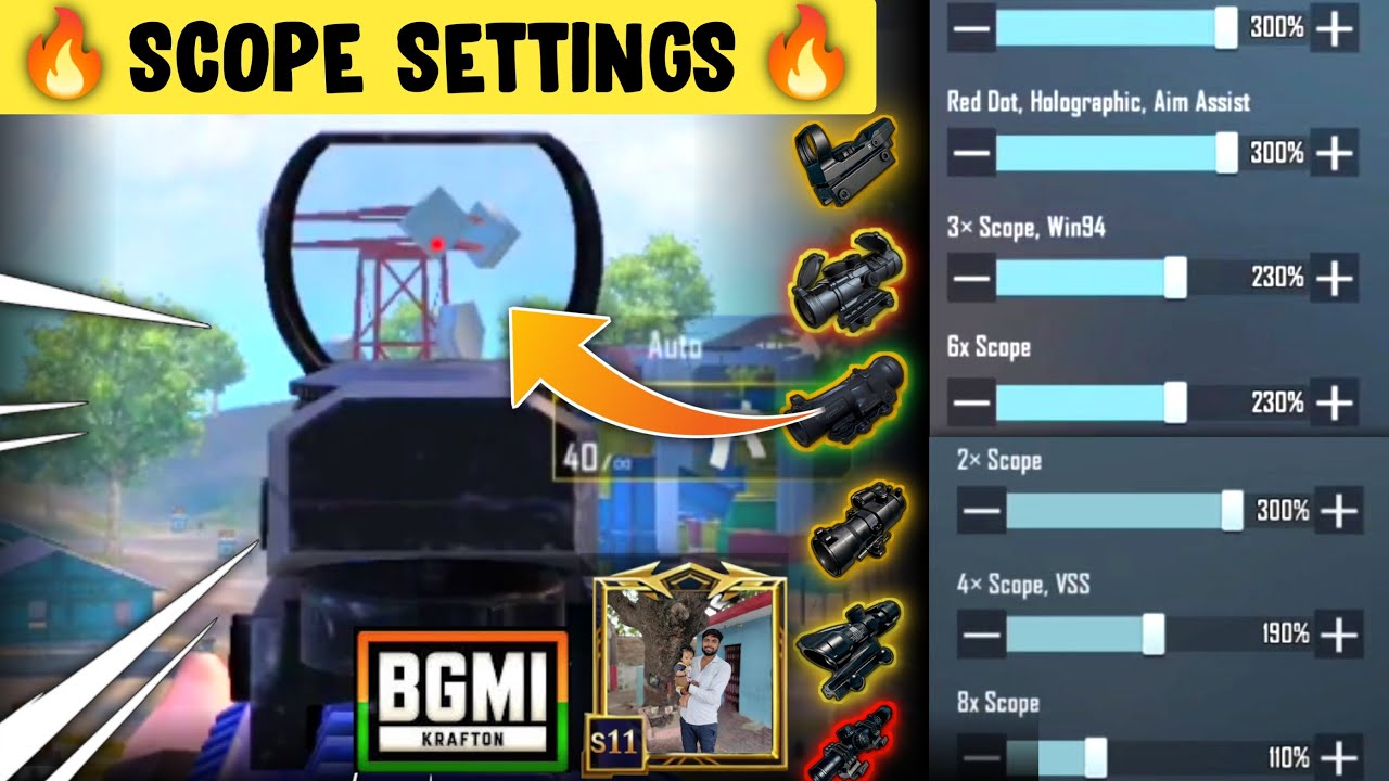 BGMI Scope Settings 2x 3x 4x 6x 8x | New Best Sensitivity Settings and ...
