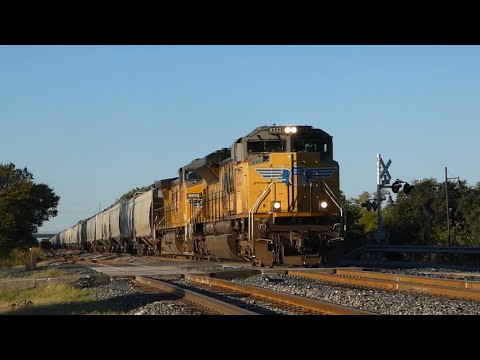 UP 8333 w/ Nice K5LLA Leads 60 MPH Northbound Grain Train In Buda, Texas on 9/29/2024 - YouTube
