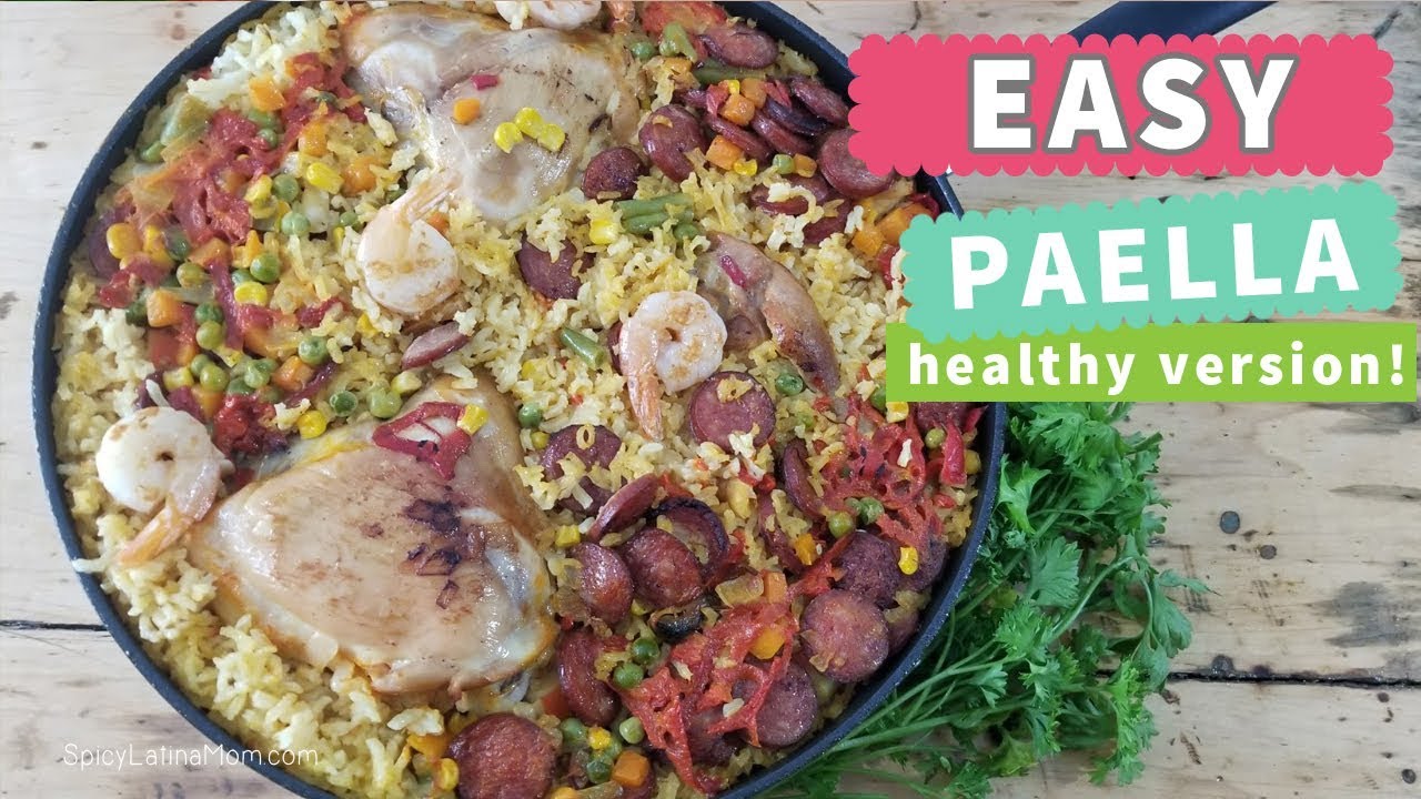 Easy Paella Recipe | Healthy version - Receta de Paella Saludable ...