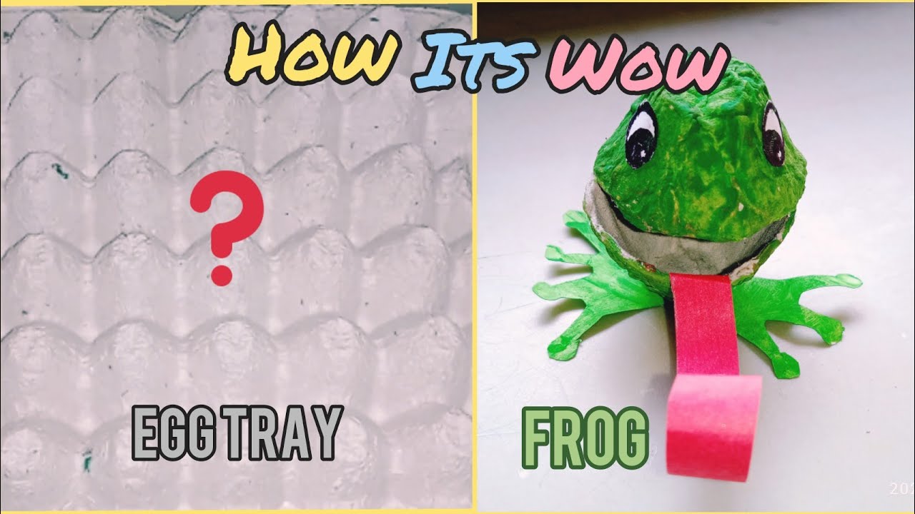 How To Make Frog With Waste Egg Tray / Best Out Of Waste / Room Decor ...