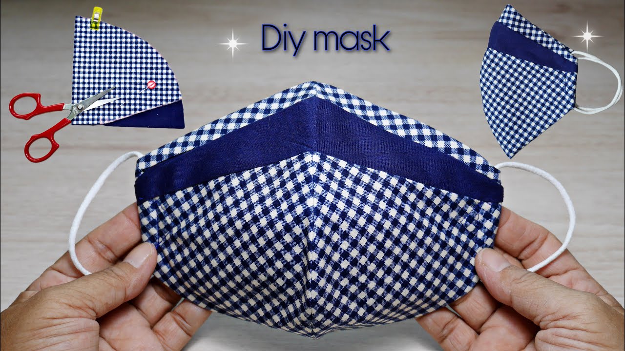 Diy 3D fold mask|with filter pocket outside|mask making ideas|diy ...