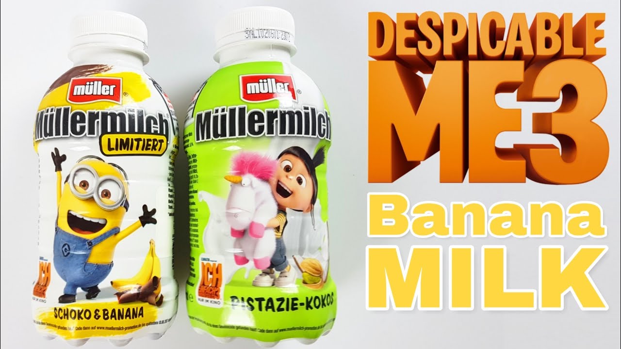 Despicable Me 3 - Minions Banana Chocolate Milk Merchandise - YouTube