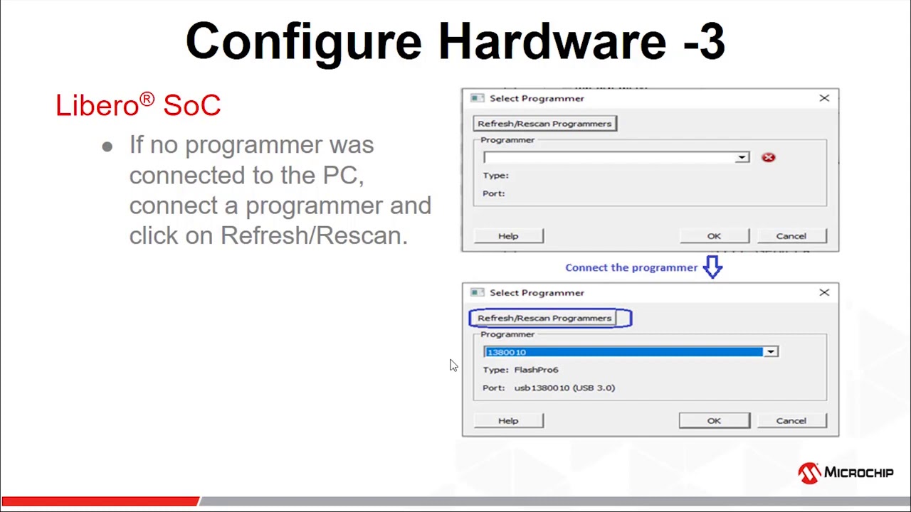 How To Configure And Select Flashpro Programmer Hardware Youtube