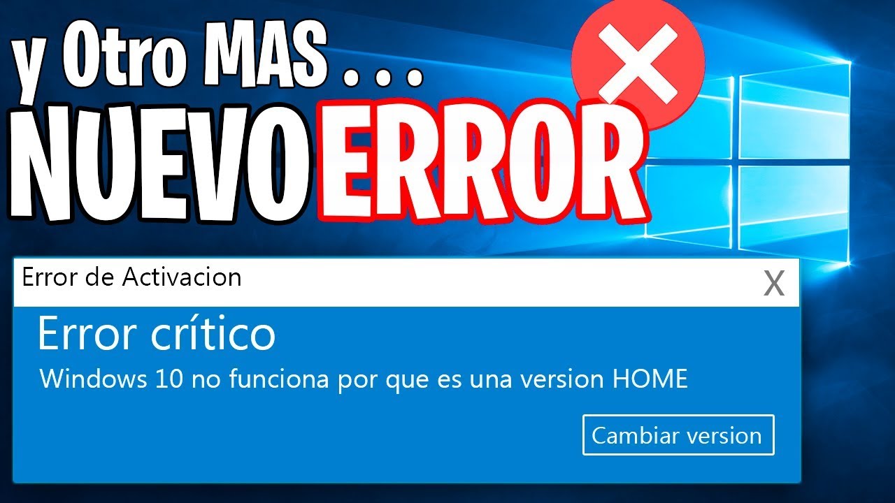Error de Windows 10 🚫 / NUEVO Bug de Windows 10 2019 - YouTube