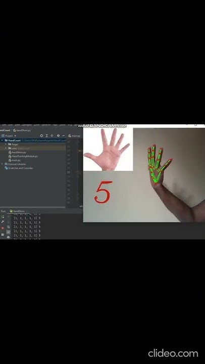 Counting the Finger using python & opencv #shorts - YouTube
