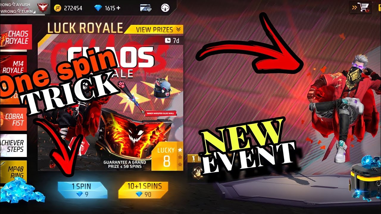 NEW CHAOS ROYALE EVENT FREE FIRE | NEW INNER SELF MASTERY EMOTE | FREE ...