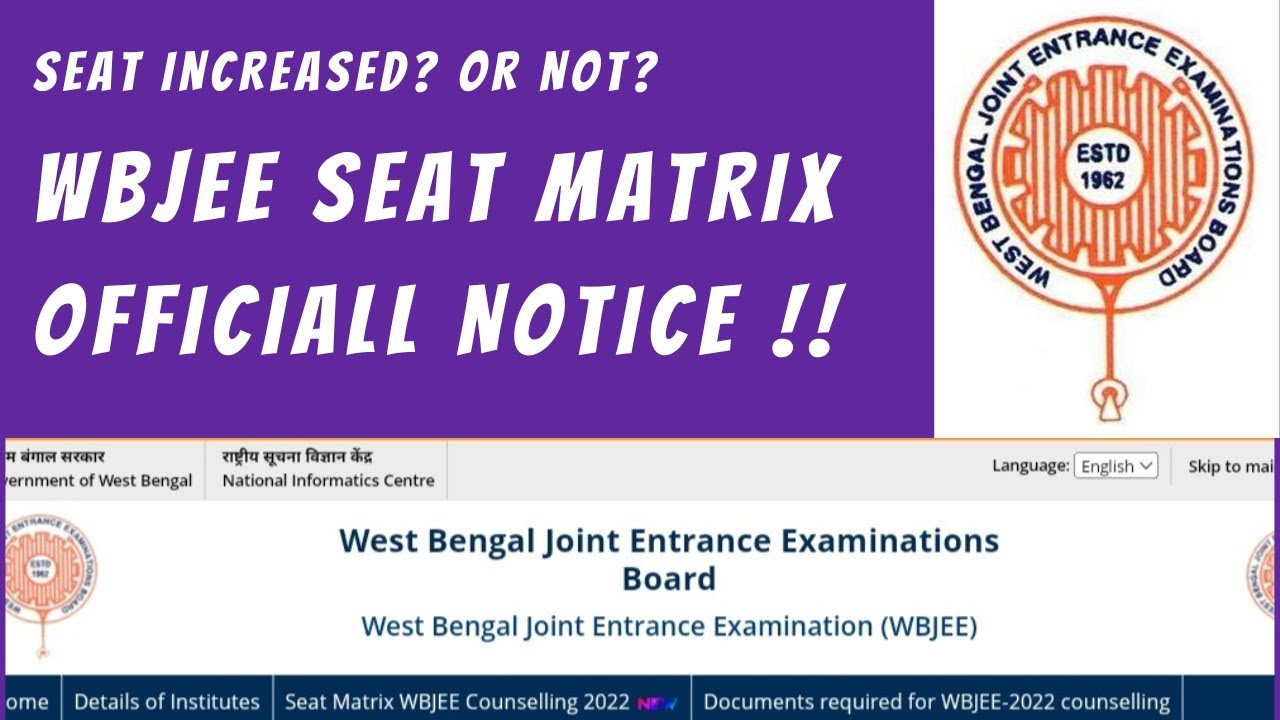 Wbjee Seat Matrix 2022🔥 Official Notice! Wbjee Seat Increase 😱 - YouTube