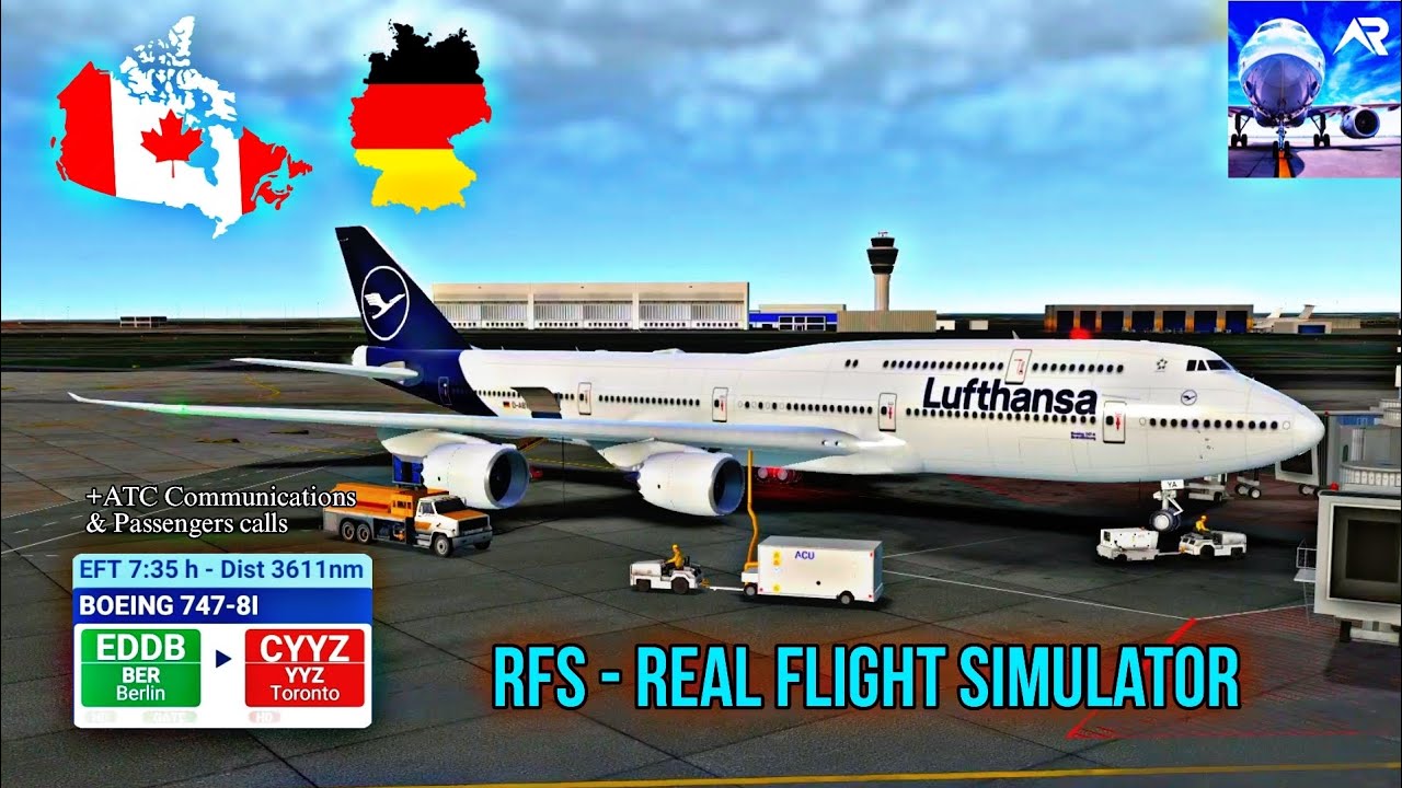 RFS Real flight simulator || From Berlin to Toronto || Lufthansa ...