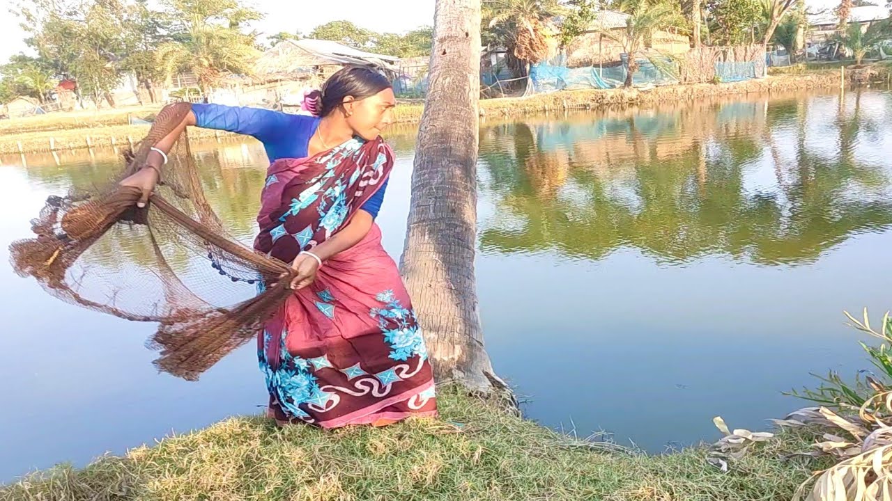 Fishing Video - Traditional Fish Catching With A Cast Net by Beautiful ...