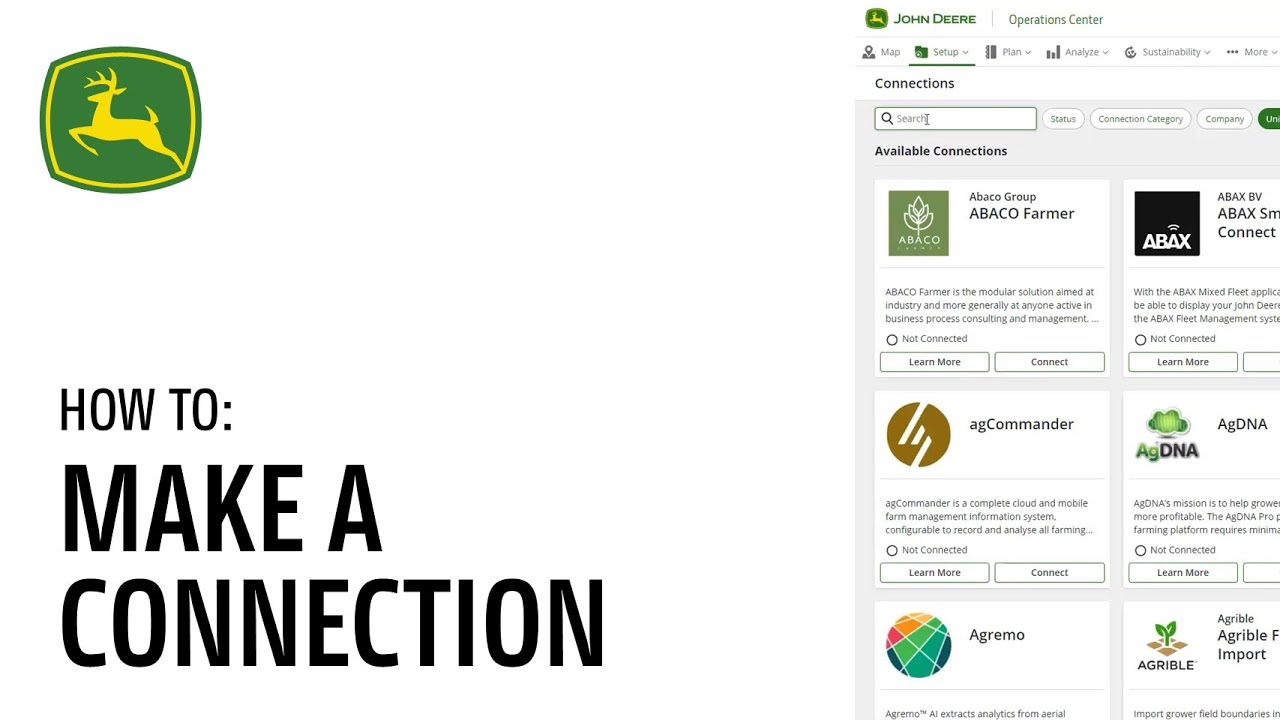 How To Make a Connection l John Deere Operations Center™ - YouTube