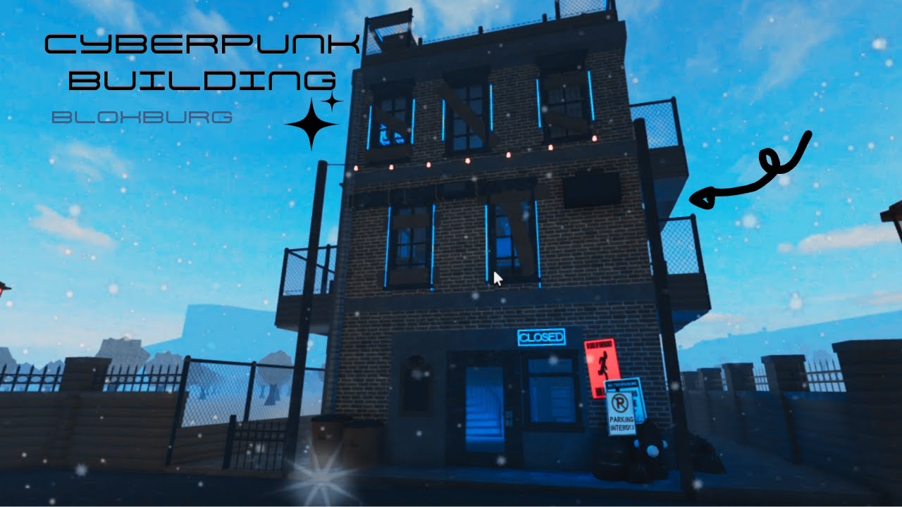 Cyberpunk neon building house tour / Bloxburg Roblox - YouTube