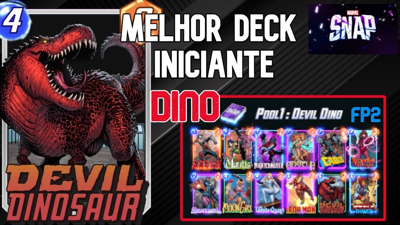 MELHOR DECK DEVIL DINO INICIANTE : MARVEL SNAP - YouTube