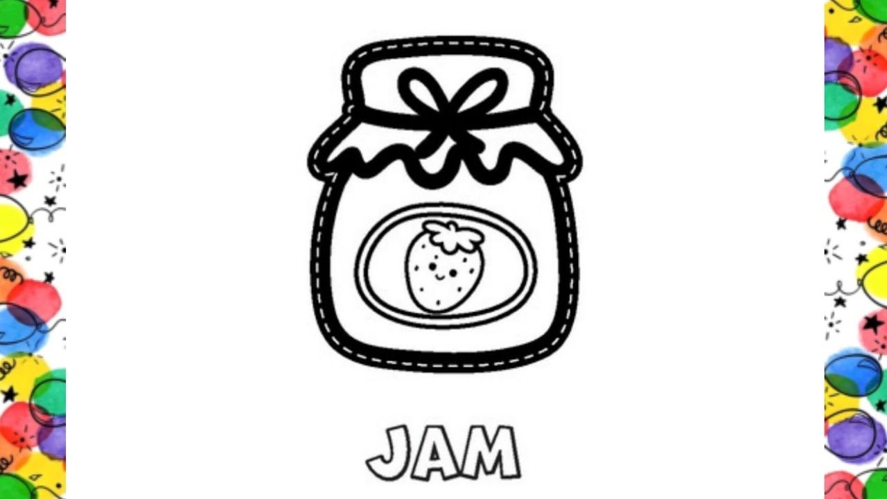 Easy Colouring Jam// How to Colour Yummy Jam Bottle - YouTube