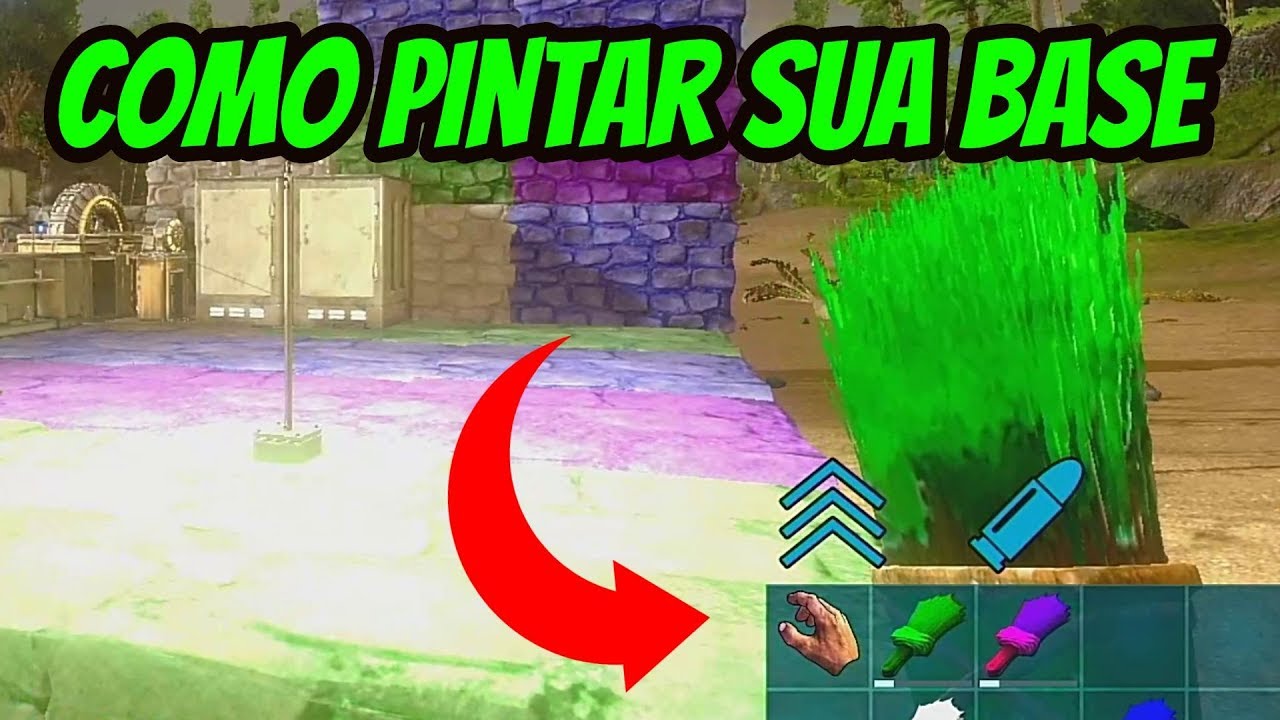 Como Pintar Estruturas e sua Base no ARK MOBILE - YouTube