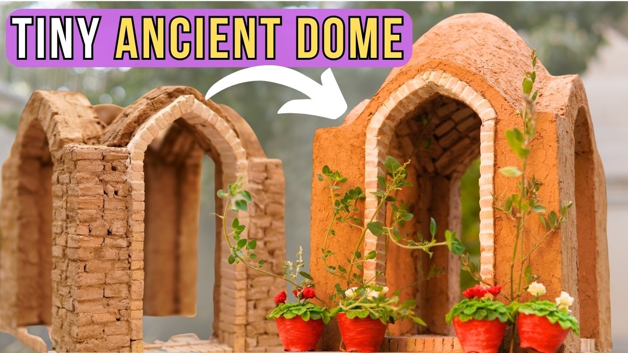 Building a Mesmerizing Persian-Style Clay Dome Tomb | Ancient Miniature ...