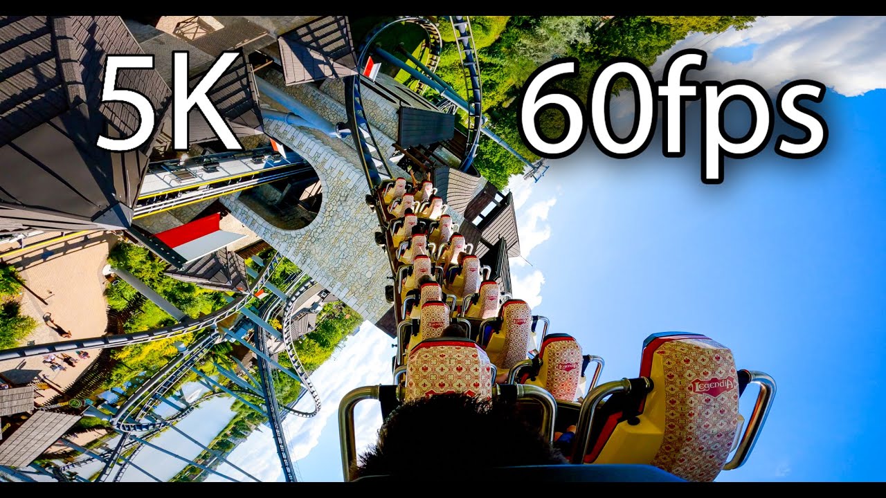 Lech Coaster back seat on-ride 5K POV @60fps Legendia - YouTube
