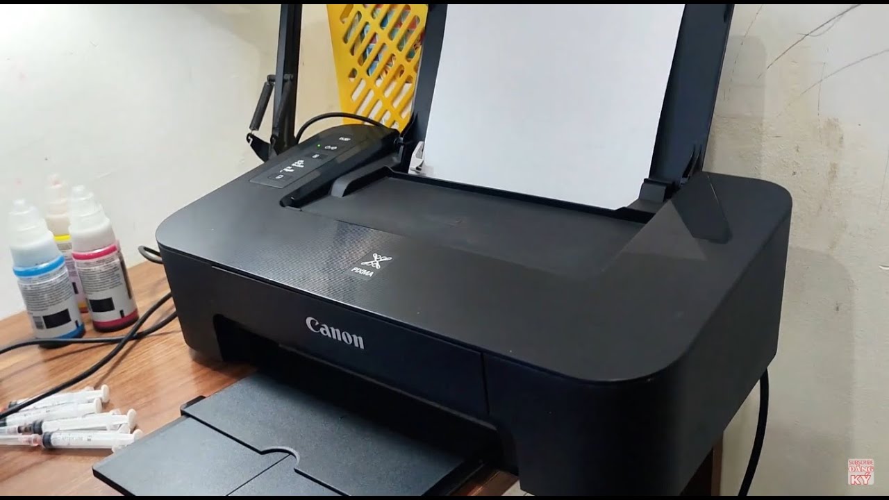 Hướng dẫn đổ mực cho máy in màu Canon Pixma TS207 - YouTube
