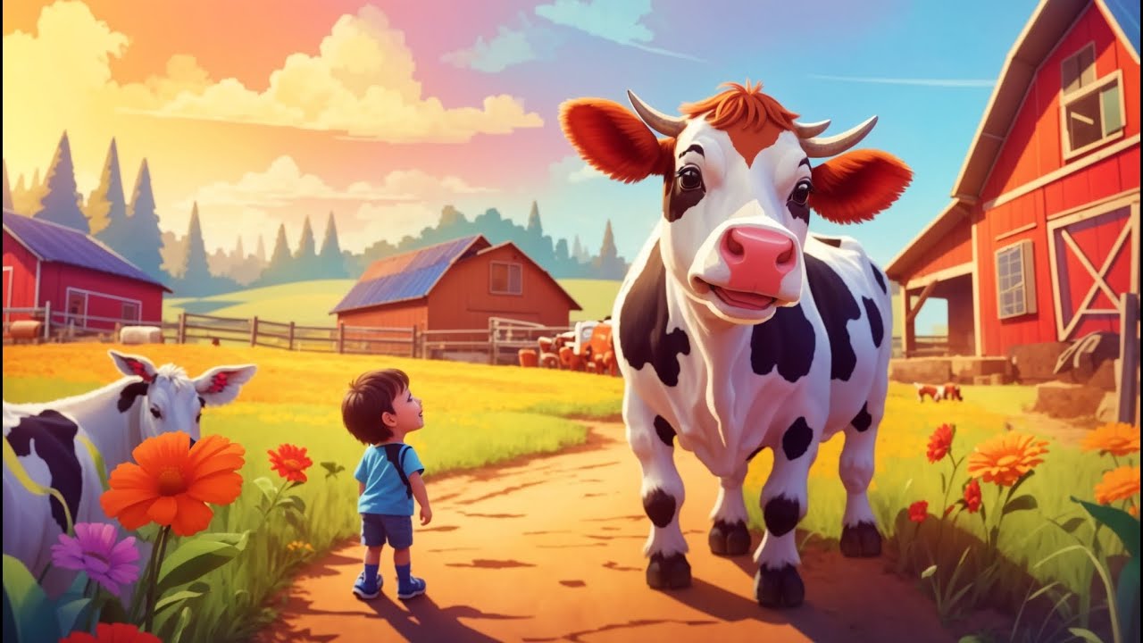 Farm Animals Series: Meet the Cow - Moo-velous Facts for Kids! - YouTube