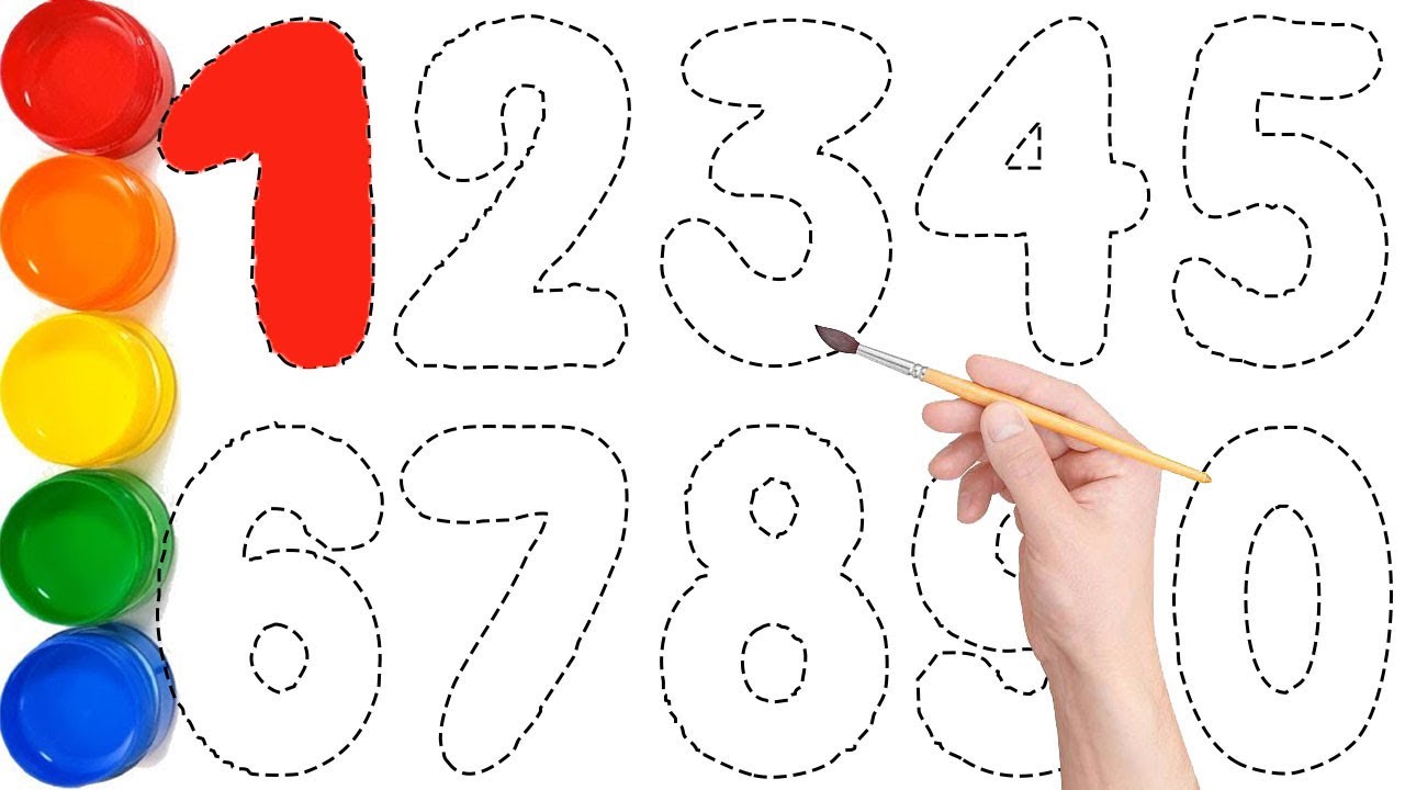Let's Learn How to Draw Numbers 1 to 10 Easy Step by Step for Beginners ...