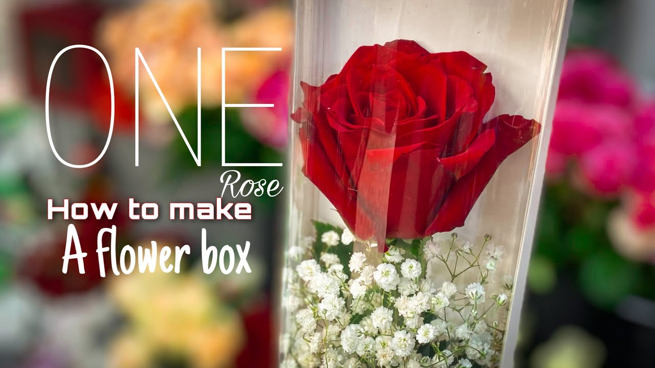 How to make a flower box | tutorial rose rouge ♥️ - YouTube