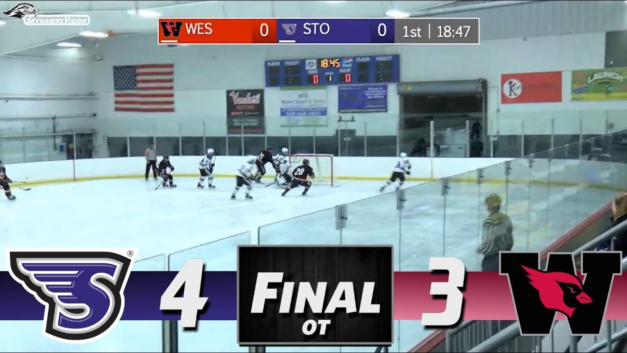 Stonehill Ice Hockey Highlights and Post-Game Interviews vs Wesleyan ...