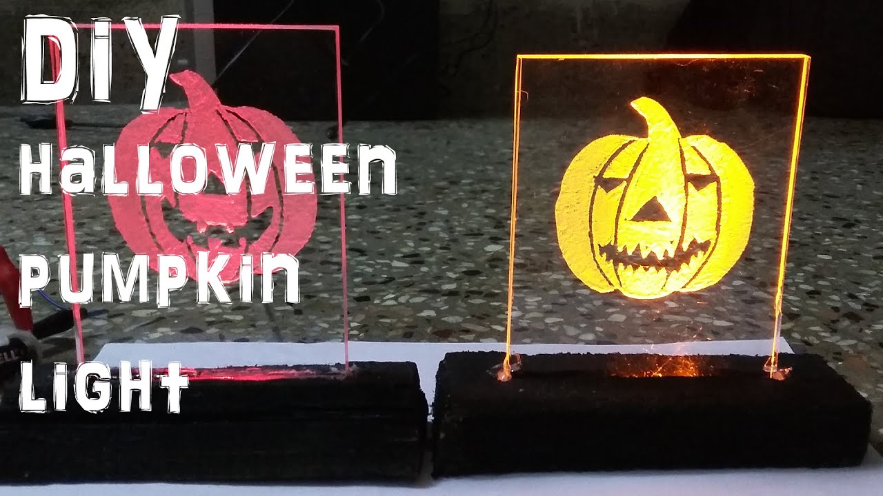 Make Halloween Pumpkin Glowing Light #Happy Halloween - YouTube
