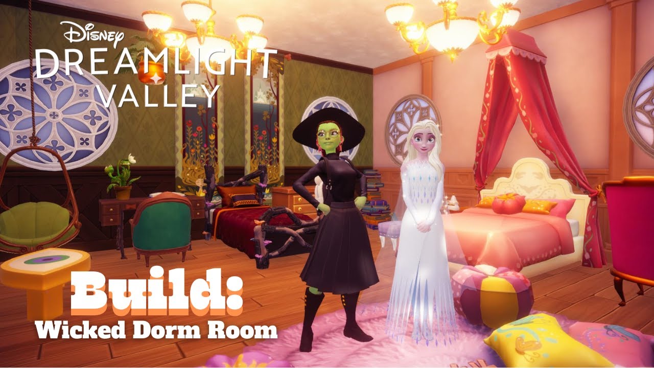 Disney Dreamlight Valley: Longform Build - Wicked Dorm room - YouTube