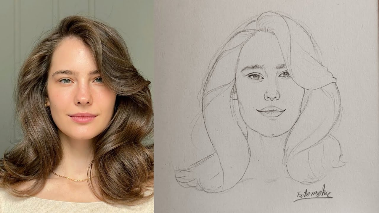 How to Draw a Portrait step by step - YouTube