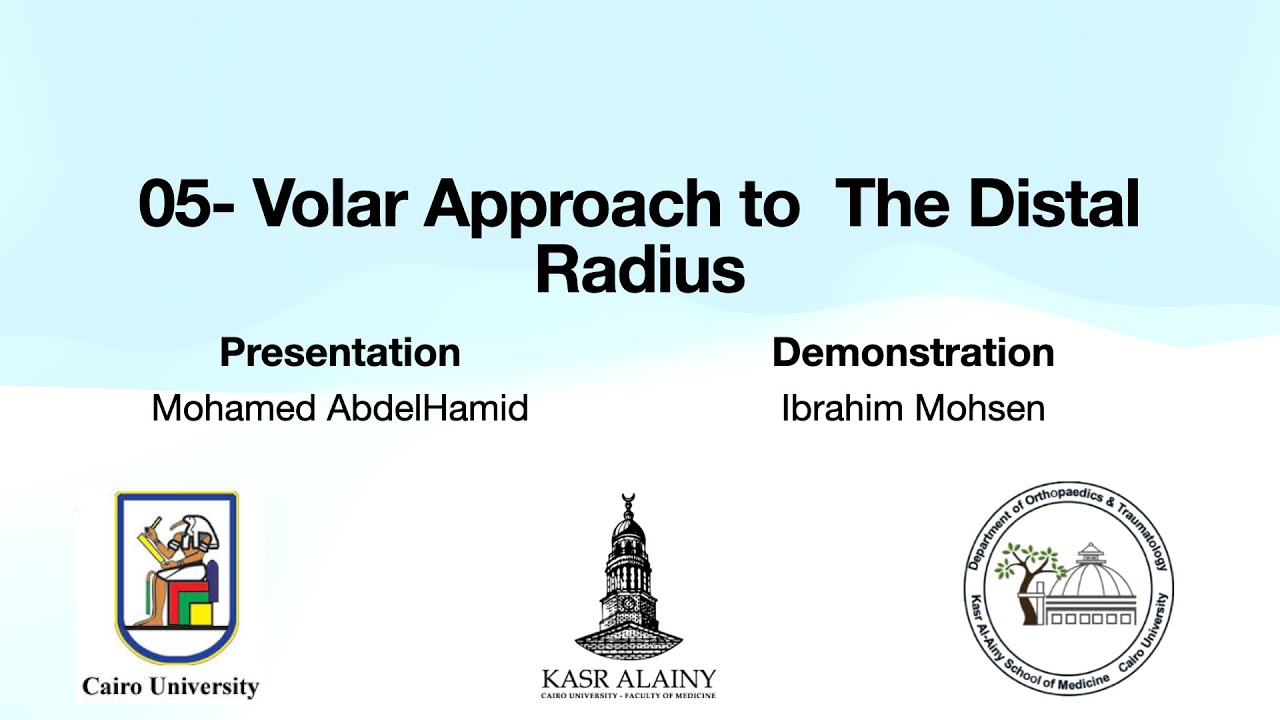 05 Volar Approach to The Distal Radius - YouTube