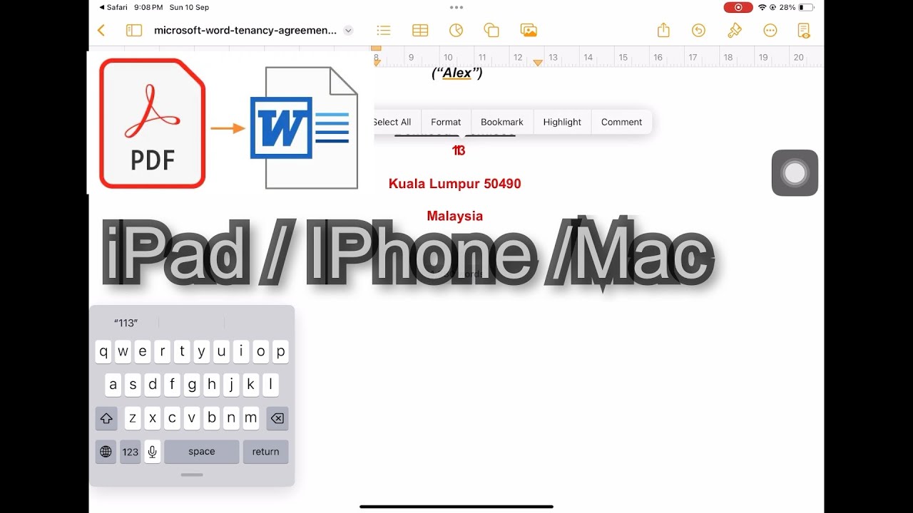 Convert PDF to Word on iOS For Free ⁠ ⁠@applesupport - YouTube