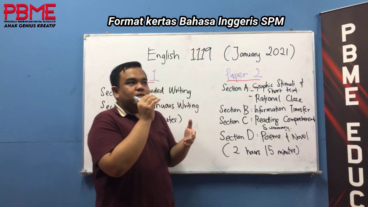 Perkongsian Format Kertas Peperiksaan BI SPM oleh Sir Hasrul - YouTube