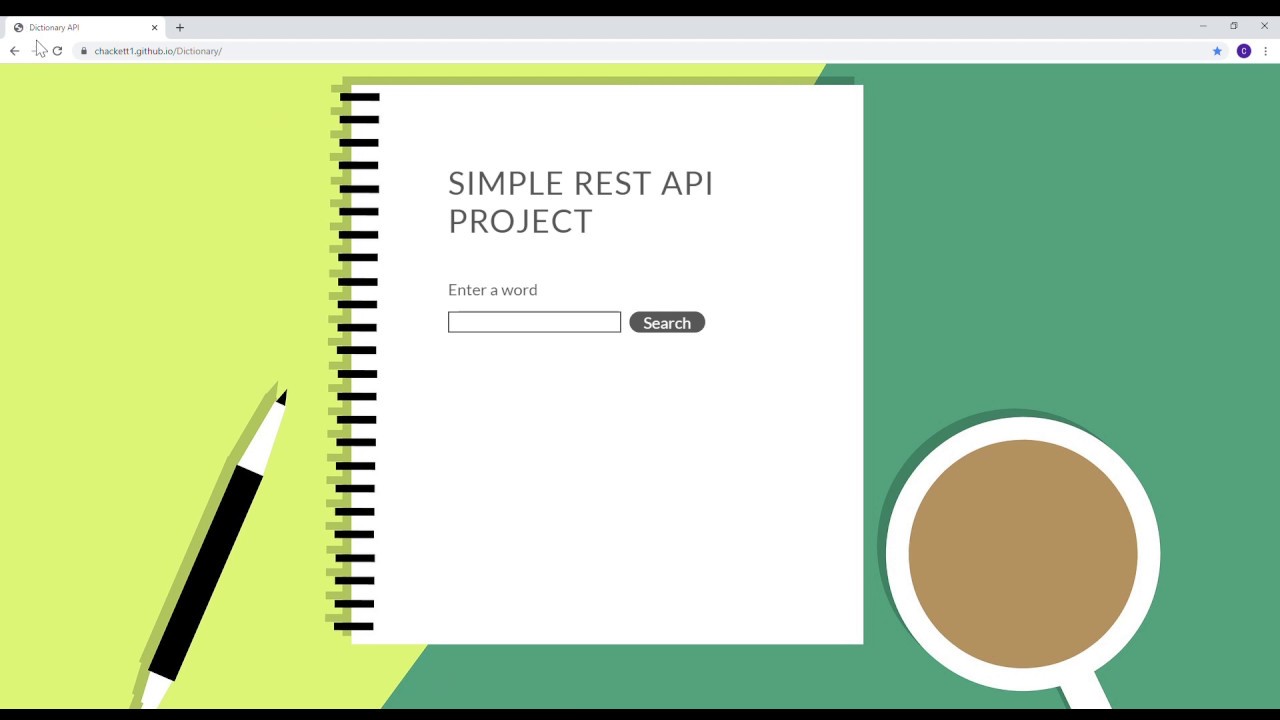 Dictionary - Rest API Project - YouTube