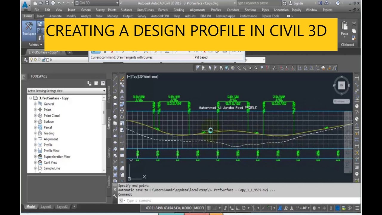 HOW TO CREATE A DESIGN PROFILE IN AUTO CAD| CIVIL 3D| 09 - YouTube
