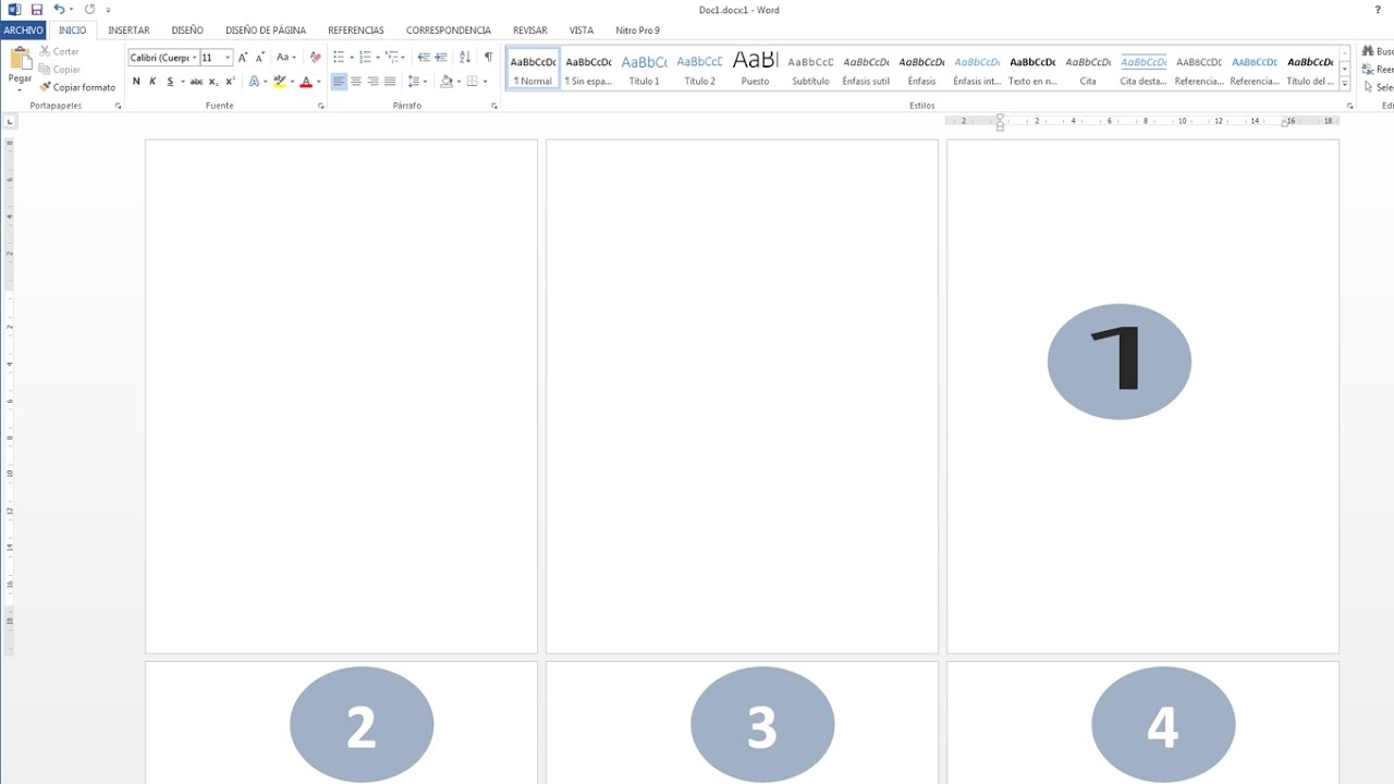 Como insertar número de página desde cualquier página en word - YouTube
