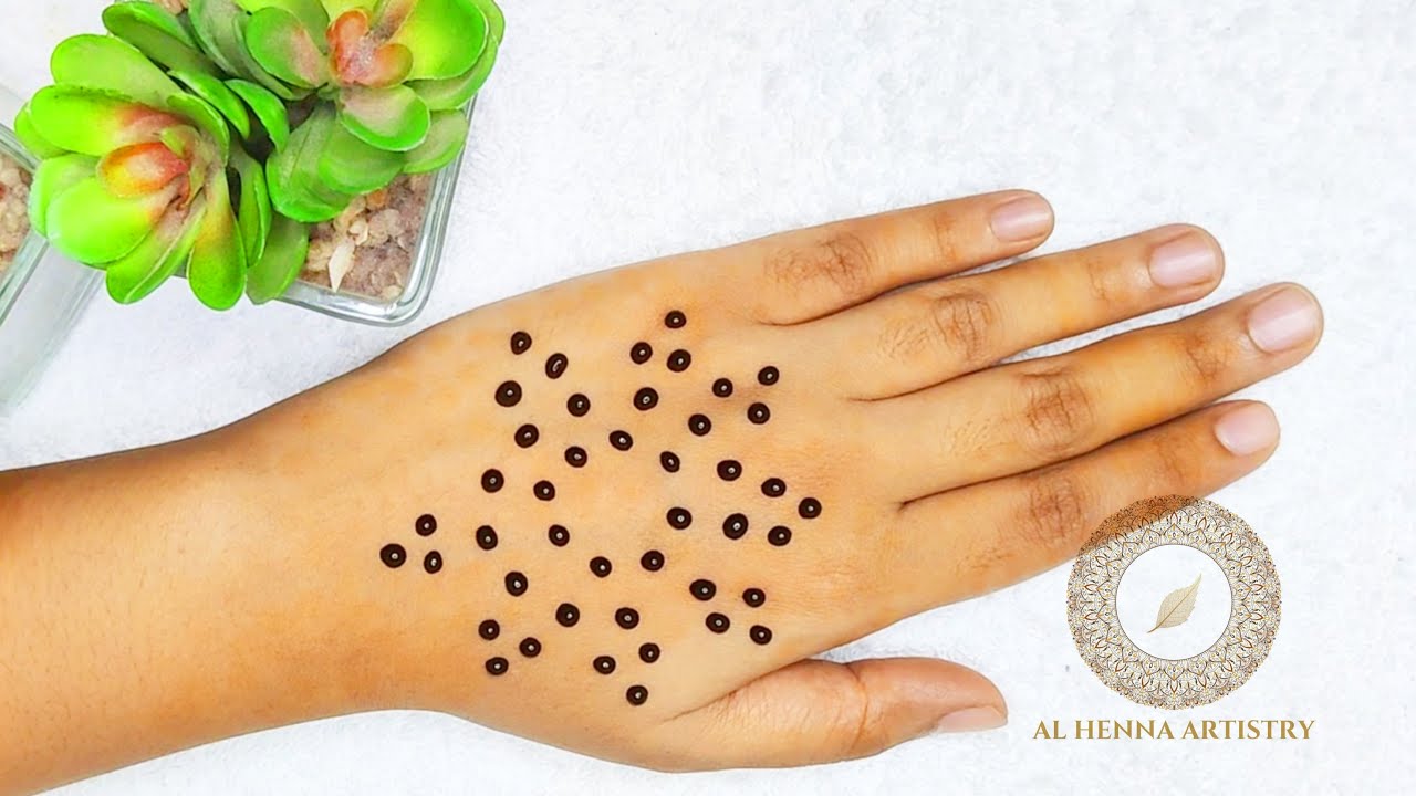 Beautiful and easy dot mehndi design 2023 | simple and very easy mehndi ...