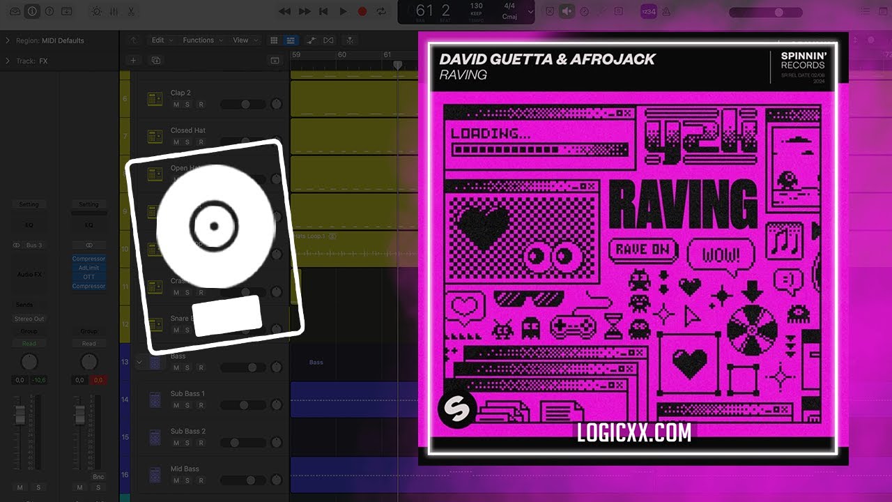 David Guetta & AFROJACK - Raving (Logic Pro Remake) - YouTube