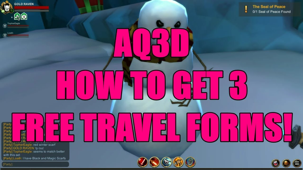 AQ3D How To Get 3 FREE Travel Forms! AdventureQuest 3D - YouTube