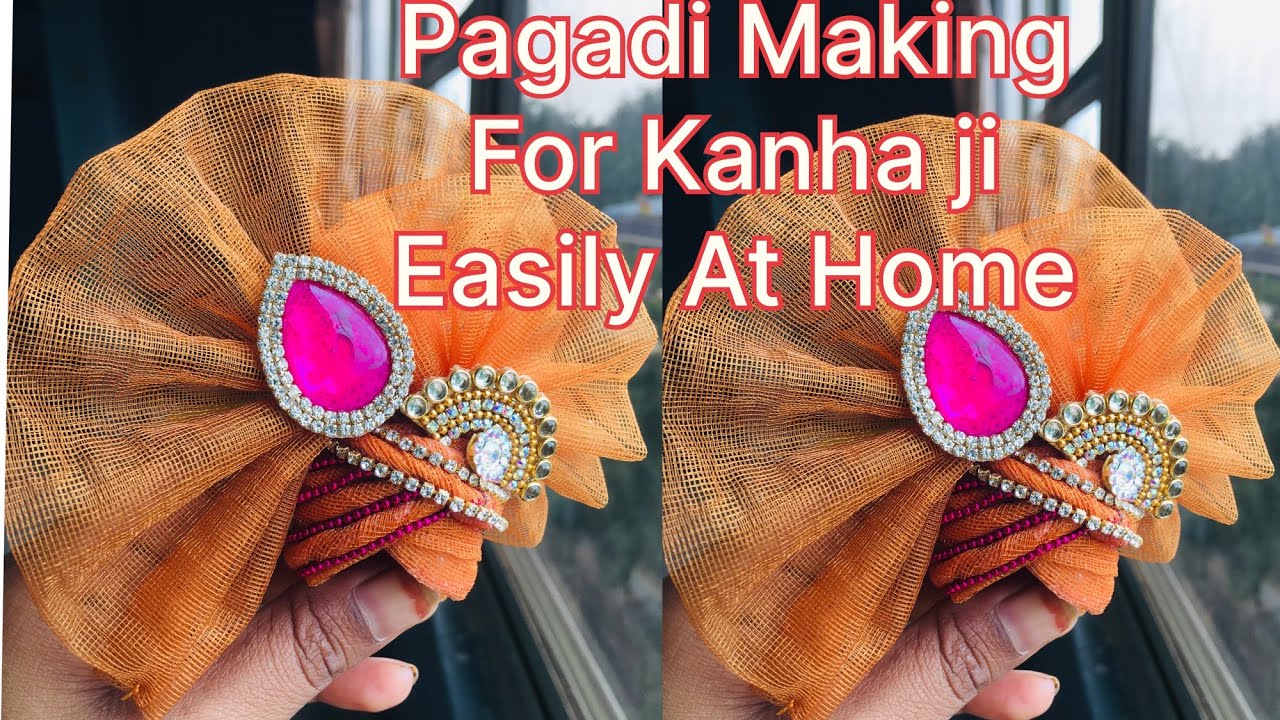 Beautiful Pagadi Making For Krishna || Easily Pagadi Making At Home For ...