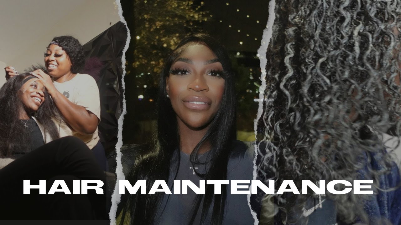 Hair Maintenance : natural hair prep for Frontal Wig Install - YouTube